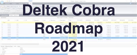Deltek Cobra Roadmap 2021 Ten Six Consulting