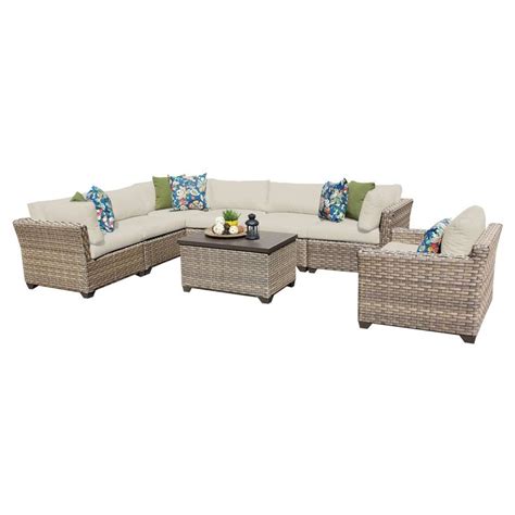 Tk Classics Monterey Wicker 8 Piece Patio Conversation Set With 2 Sets