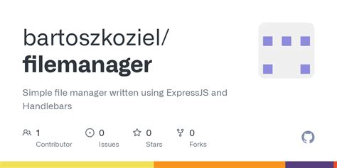 Github Bartoszkozielfilemanager Simple File Manager Written Using Expressjs And Handlebars
