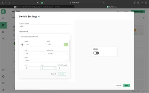 Led Blink With Esp And Blynk