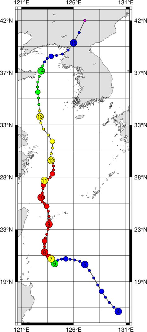 Digital Typhoon Typhoon 198211 Cecil Detailed Track Information
