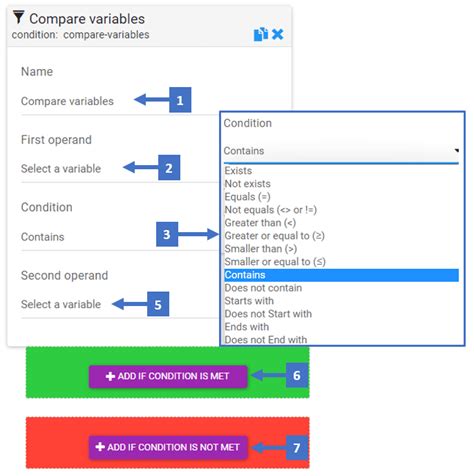 Compare Variables Condition RTILA Web Business Automation