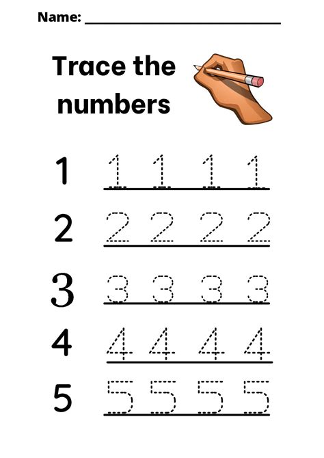 Free Handwriting Numbers Worksheets Practice And Learn Printable Art And Words