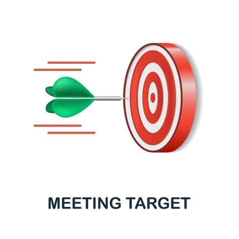 Meeting Target Icon 3d Illustration From Discussion Collection