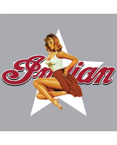 Sticker Autocollant Indian Motorcycle Pin Up