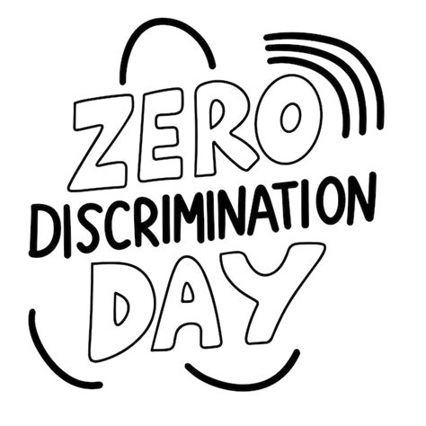 Premium Vector Zero Discrimination Day Text Banner In Black Color