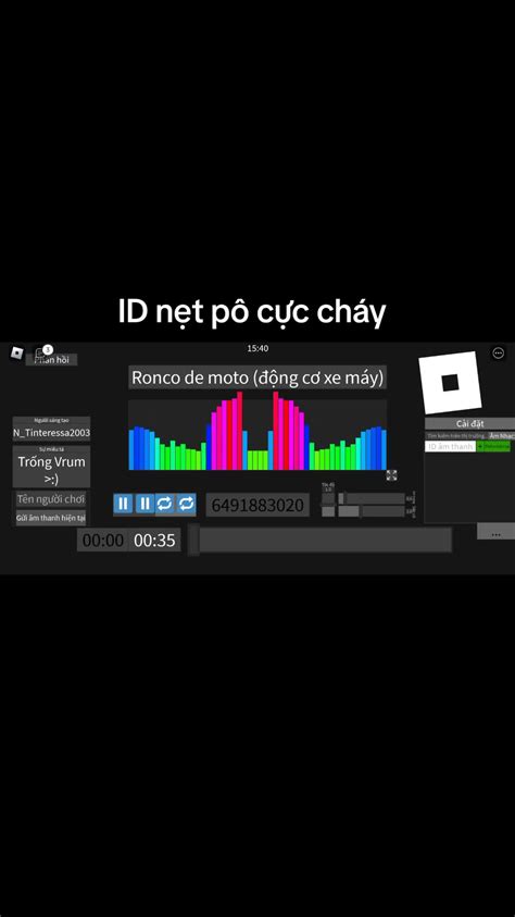 Id Nhạc Roblox Nẹt Pô Cực Cháy 2024 Tiktok
