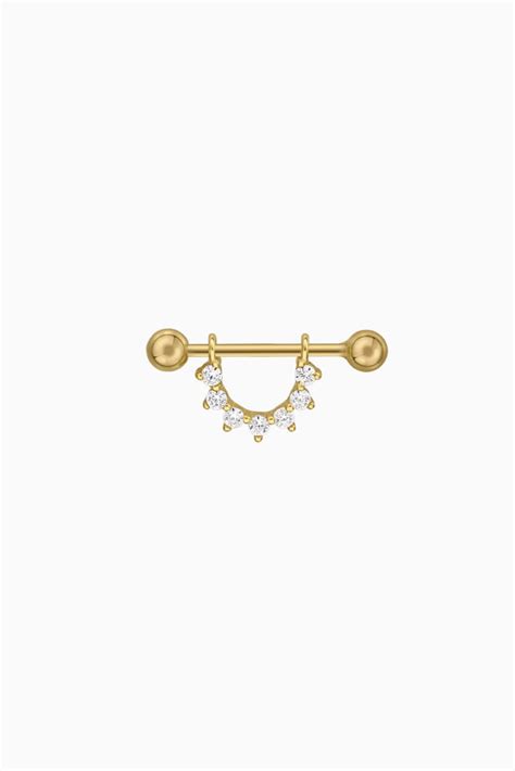 Cercel Din Argint Pentru Daith Mid Helix Manissi Chic Gold