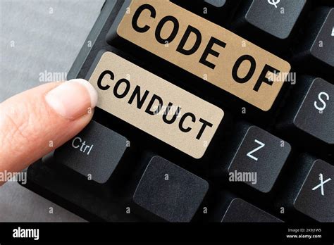 Handwriting Text Code Of Conduct Business Idea Set Of Principles Are