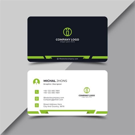 Premium Vector Name Card Design Simple Template