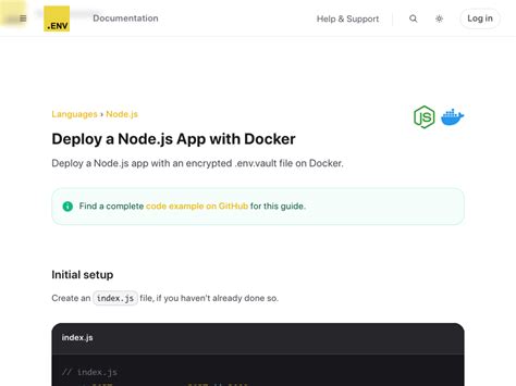 Deploy A Nodejs App With Docker Dotenv
