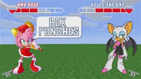 Amy Rose Vs Rouge The Bat Cartoon Battle Youtube
