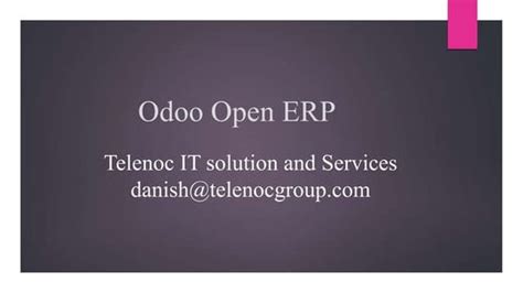Odoo System Presentationpdf