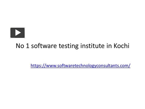 No 1 Software Testing Institute In Kerala Presentation Free To Download