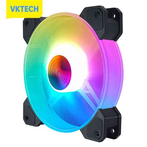 Vktech COOLMOON 12cm PC Case Fan Chassis CPU 5V 3Pin ARGB PWM Cooling Radiator Lazada