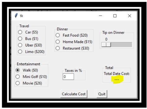 Assignment Gui You Must Create A Gui Python Chegg Com