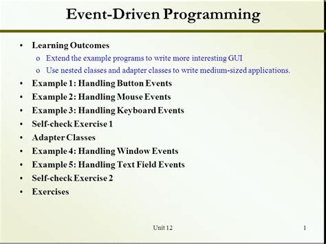 Event Driven Programming Ppt Video Online Download