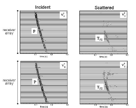 Traces Recorded Along The Receiver Array After Separation Into The