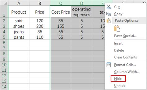 How To Quick Hide Or Unhide Rows And Columns In MS Excel My Microsoft Office Tips
