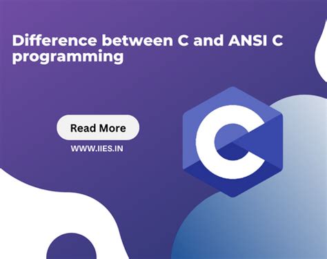 Difference Between C And ANSI C Programming