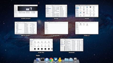Show All Windows For An App In Mac Os X With Mission Controls Exposé