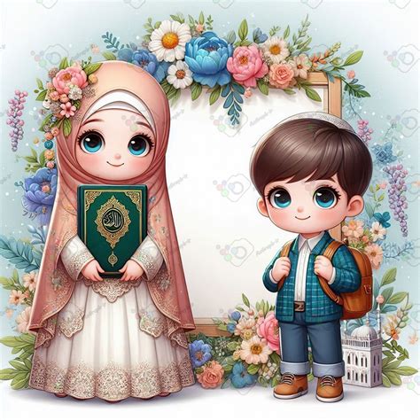 بک گراند کودکانه پسر کوچولو و خانم معلم کلاس قرآن کد 42839ویژه عکس