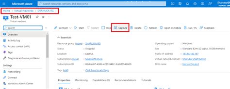 how to generalize virtual machines and create image vms in azure portal