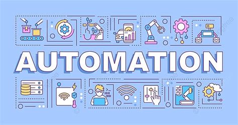 Automation Word Concepts Blue Banner Template Download On Pngtree