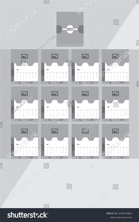 Basic Calander Design Year 2023 Stock Vector Royalty Free 2228730863