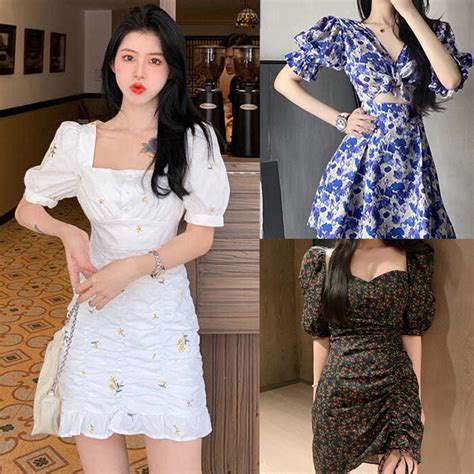 Ximan Puff Sve Square Neck Whe Bck Ple Dyc Drs Shopee Philippines