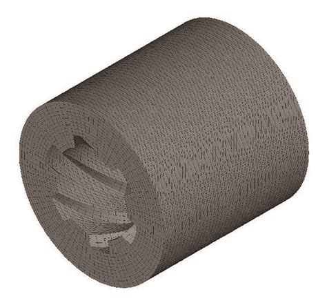 Finite Element Mesh Of The Helical Spline Coupling β135 Deg A