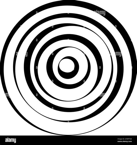 Concentric Radial Radiating Circles Rings Stock Vector Illustration Clip Art Graphics