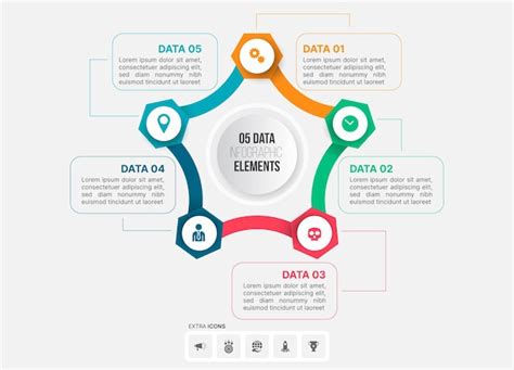 Premium Vector Business Data Infographic 5 Key Elements Design