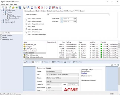 SOLIDWORKS PDM Variable Search Best Practices