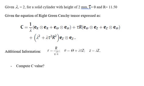Solved I Want Explanation About This Cauchy Stress Tensor I