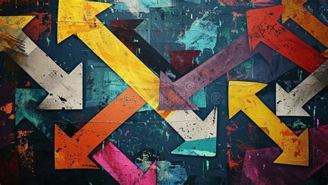 Abstract Background With Colorful Arrows Showing Direction And Progress Stock Illustration