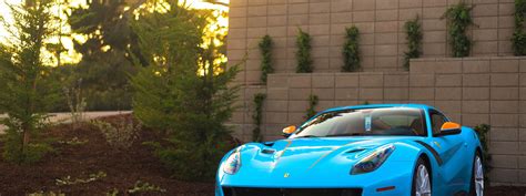 Download Wallpaper Ferrari Orange Blue Black F12 Tdf Section
