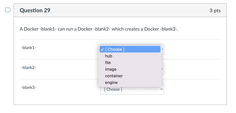 Solved Question A Docker Blank Can Run A Docker Chegg