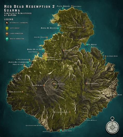 Guarma Full Satellite Map Wlandmarks Rrdr2mysteries