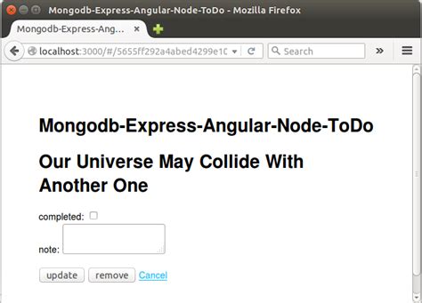 Mean Stack Tutorial Node Todo List App With Mongodb Ii More Angular