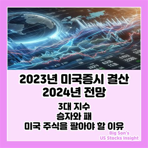 2023년 미국 증시 결산 And 2024년 전망 3대 지수 승자와 패자 미국 주식을 팔아야 할 이유 네이버 블로그