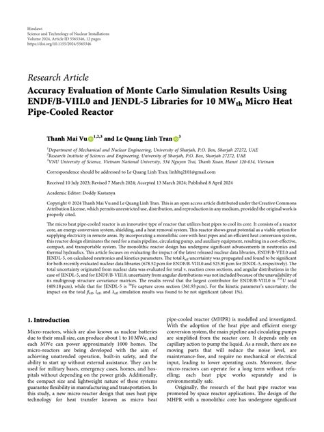 Pdf Accuracy Evaluation Of Monte Carlo Simulation Results Using Endf B Viii 0 And Jendl 5
