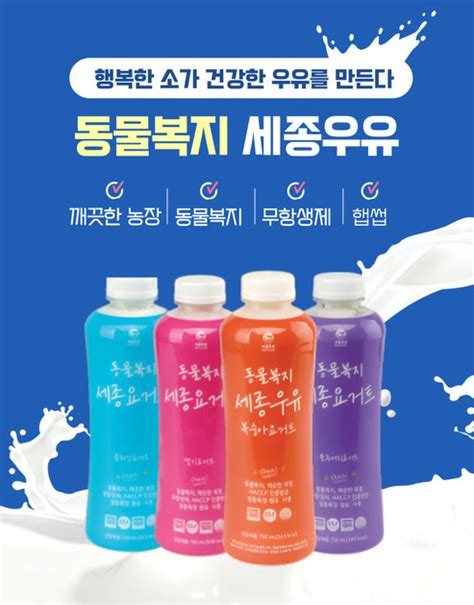 세종우유 유제품 30할인 된 가격으로 구입하세요 정동체험마을