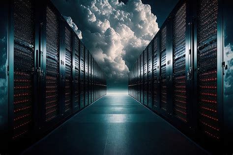 Premium Photo Center For Data Server Racks Cloud Backup Service
