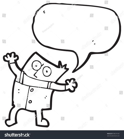 Cartoon Boy Speech Bubble Stock Illustration 98674184