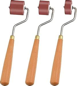 Milkary Rubber Rollers Brayer 3 Pcs Brayer Ink Roller With