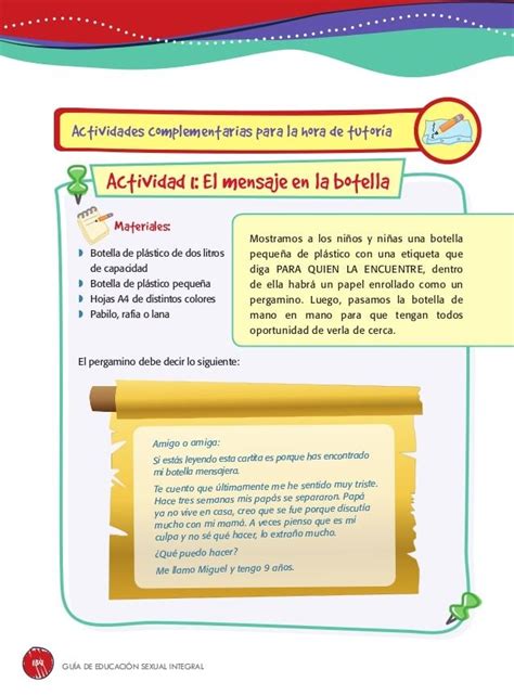 Guía Educación Sexual Integral Nivel Primaria Documento Del Minedu S