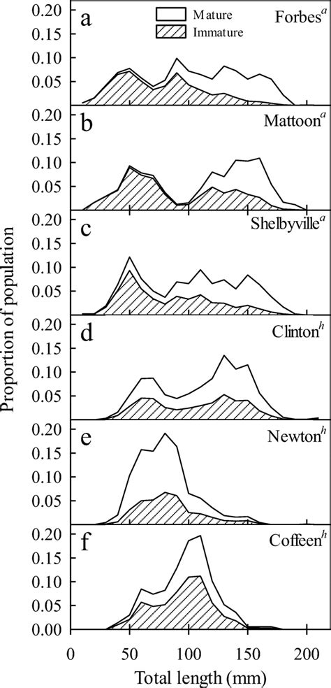 Length Frequency Distributions Of Estimated Maturation Status In Download Scientific Diagram