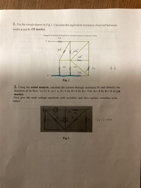 Solved Using The Nodal Analysis Calculate The Current Chegg