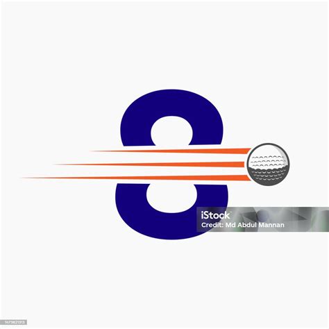 편지 8 골프 로고 디자인 초기 하키 스포츠 아카데미 표지판 클럽 심볼 Championship에 대한 스톡 벡터 아트 및 기타 이미지 Championship 경기